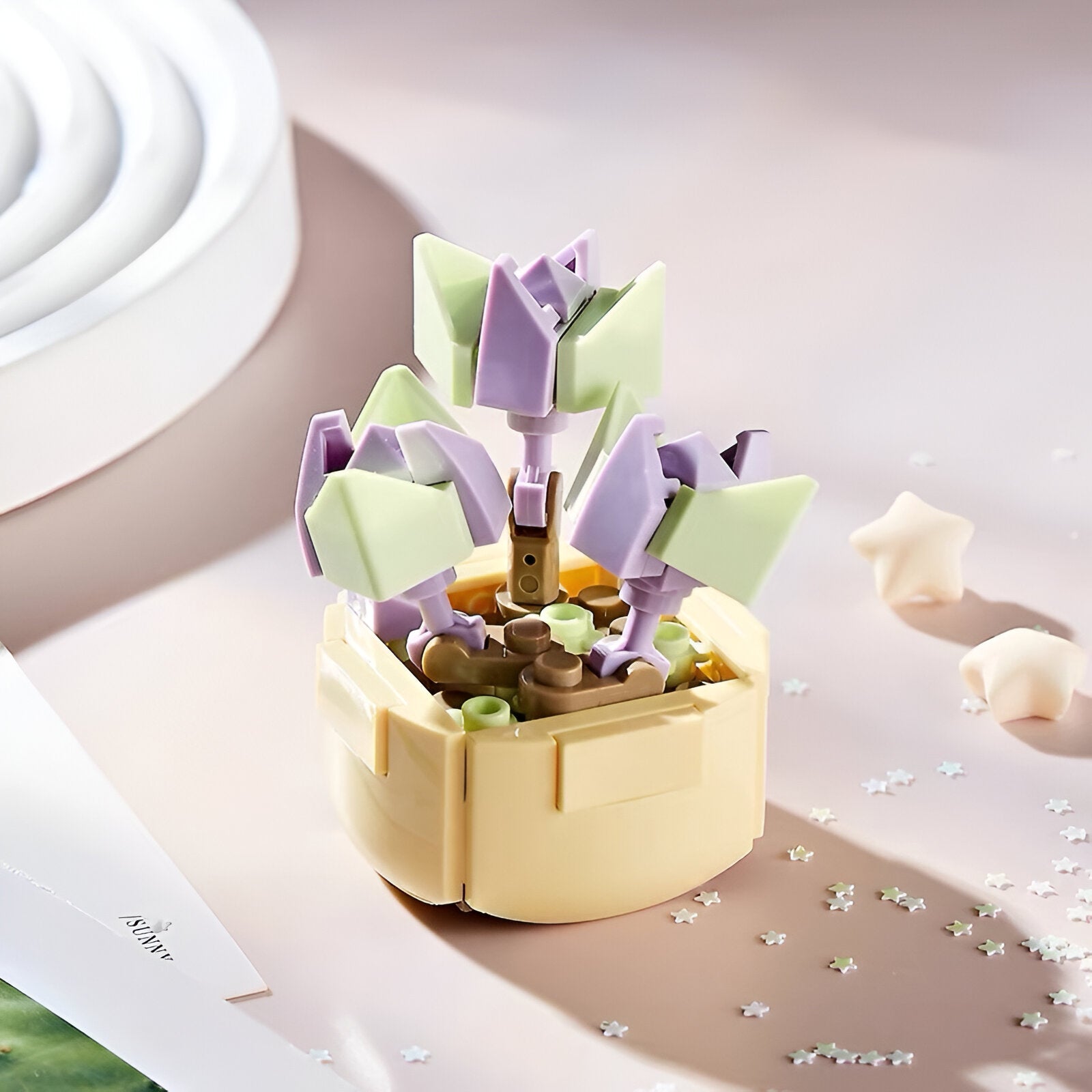 Lego saksija CVIJEĆE LEGO (MODEL D) s ljubičastim i zelenim listovima ...